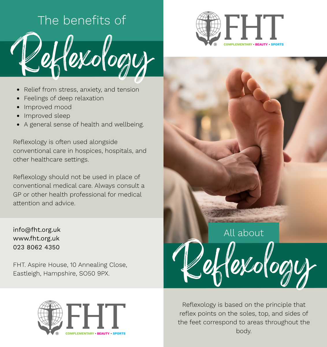 Reflexology leaflets – FHT Members' Shop