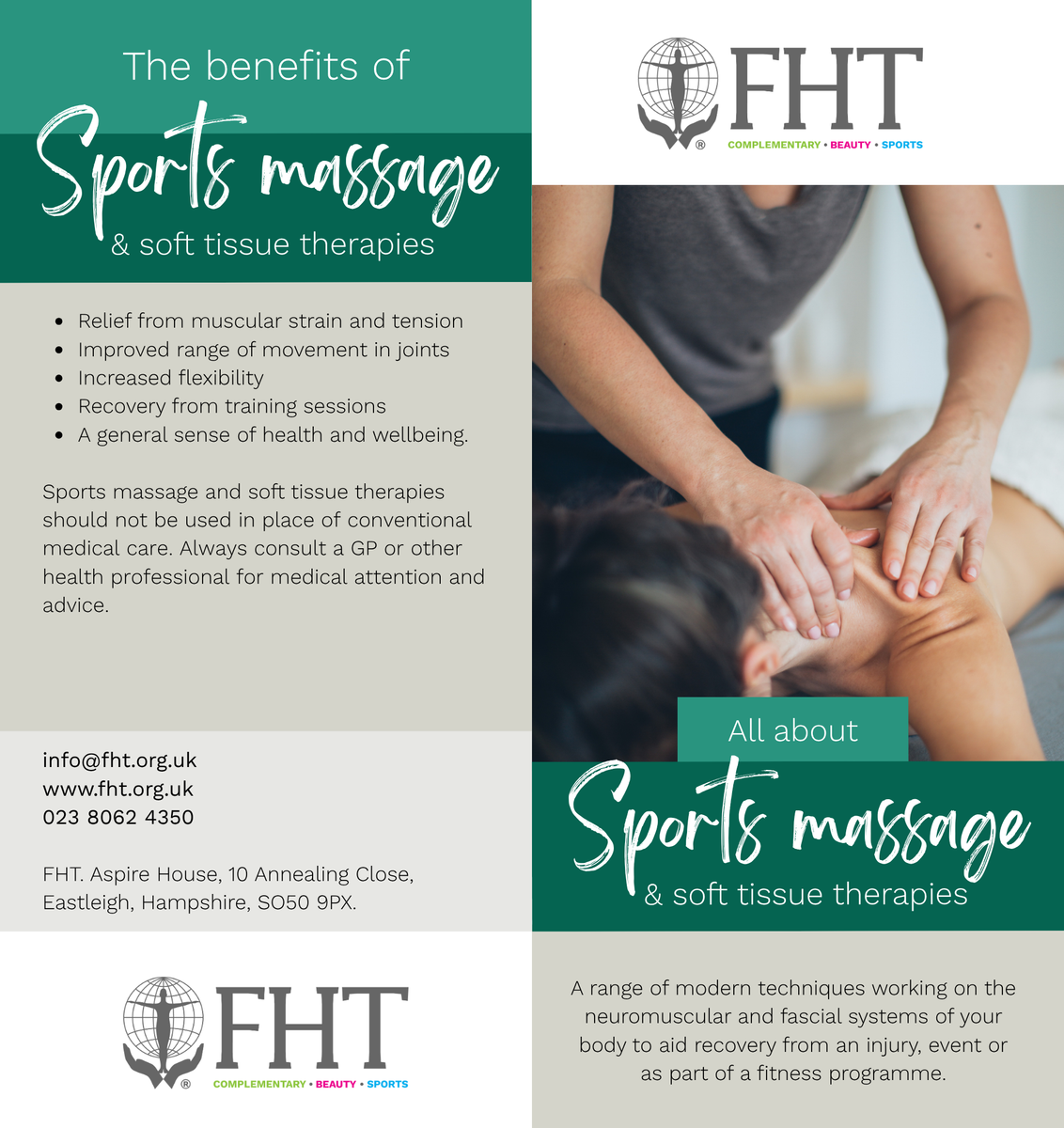 Sports Massage Leaflets – FHT Members' Shop