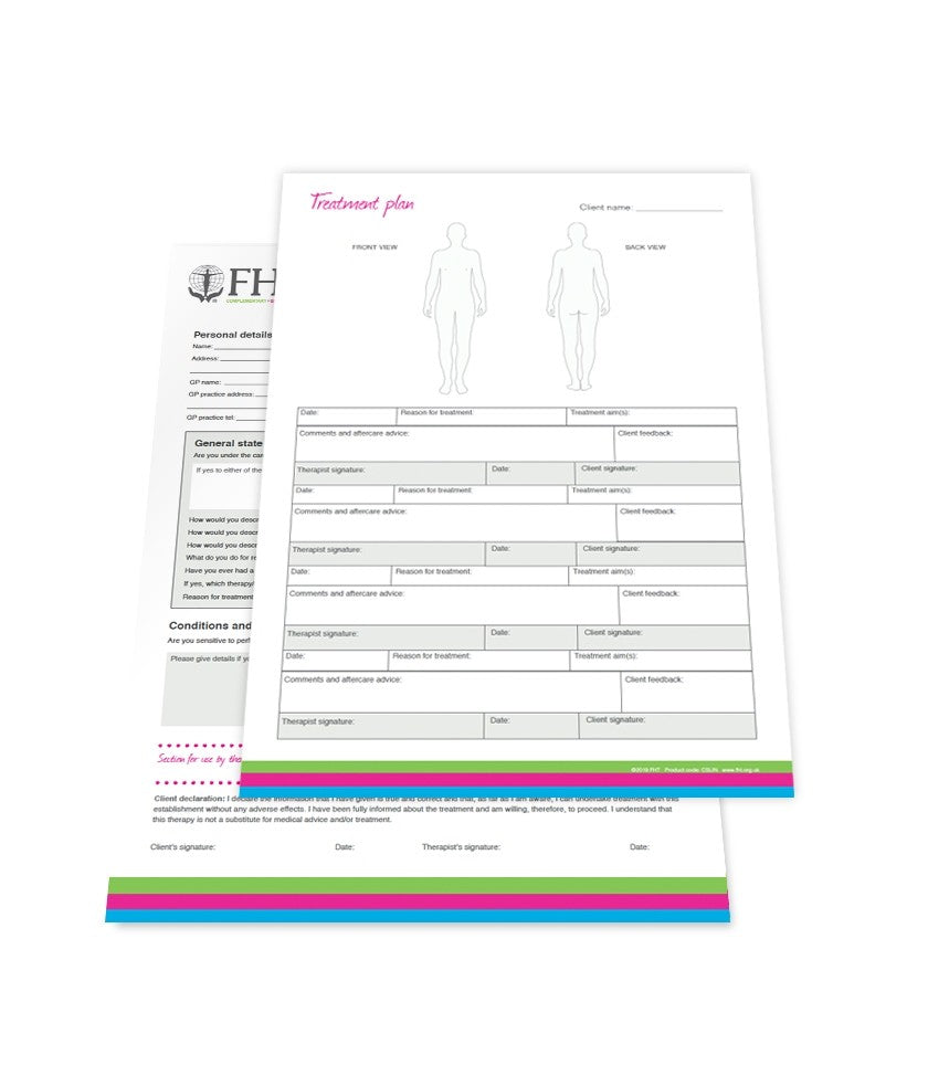 Energy therapies consultation forms – FHT Members' Shop